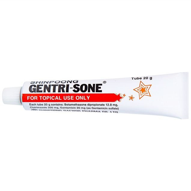 Thuốc Gentrisone điều trị nấm da, giảm viêm ngứa da (hộp 1 tuýp 20g)