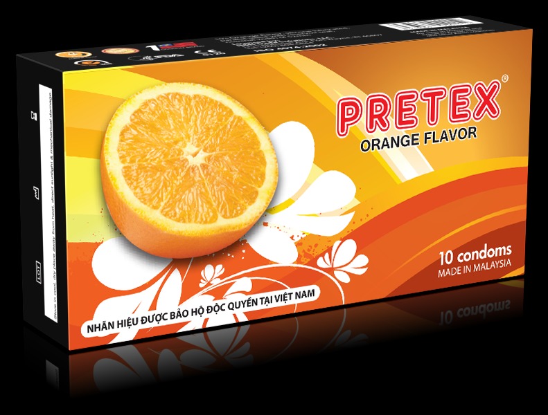 Bao cao su Pretex Orange Flavor hộp 10 cái