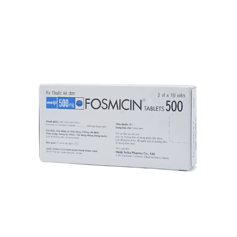 Thuốc Fosmicin 500mg điều trị nhiễm khuẩn (2 vỉ x 10 viên)
